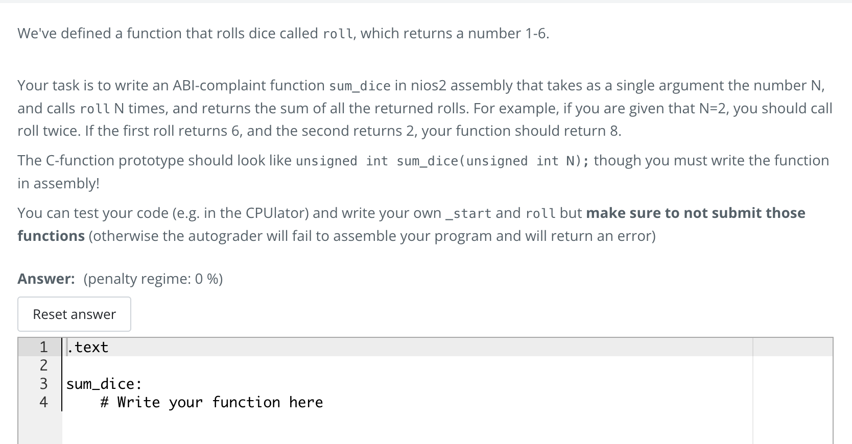 Solved We've defined a function that rolls dice called roll, | Chegg.com