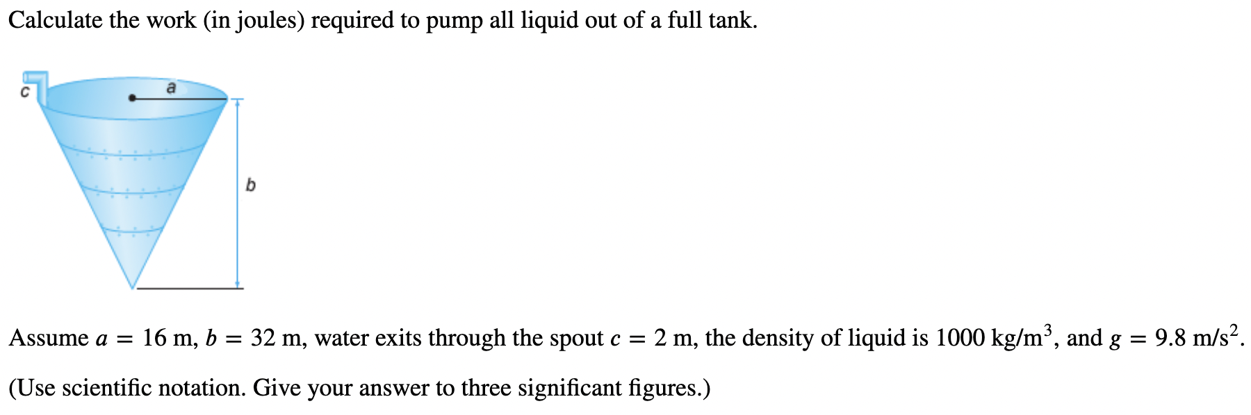 Solved Calculate the work (in joules) ﻿required to pump all | Chegg.com