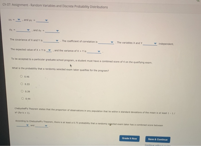 Solved Ch 07: Assignment - Random Variables and Discrete | Chegg.com