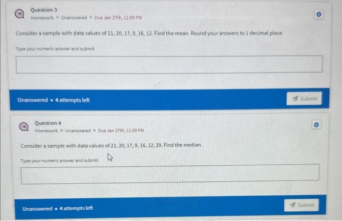 Solved Question 3 Homework * Unanswered * Due Jan 27th,11:59 | Chegg.com