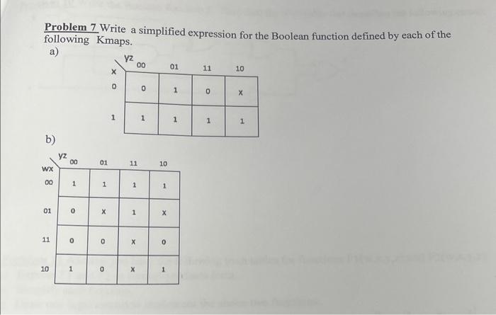Solved Problem 7 Write a simplified expression for the | Chegg.com