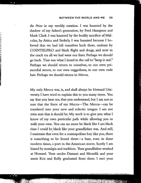 BETWEEN THE WORLD AND ME 39 the Prize in my weekly | Chegg.com