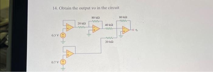 Solved 14. Obtain the output vo in the circuit 14. Obtain | Chegg.com