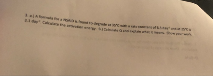 2. Derive the shelf-life equation for first-order | Chegg.com