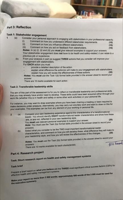 Solved Task 1: Stakeholder engagement1 (a) Consider your | Chegg.com