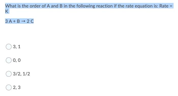 Solved What is the order of A and B in the following | Chegg.com