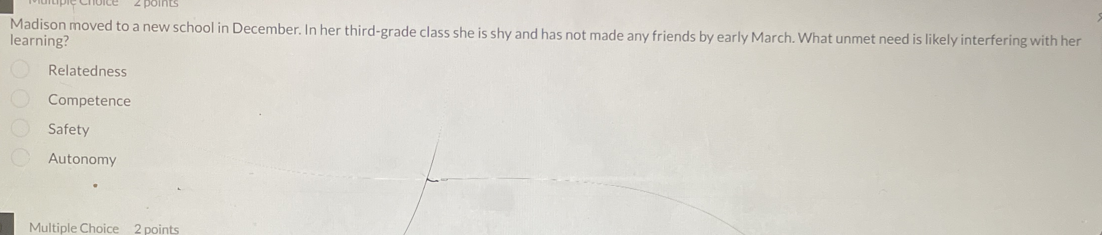 Solved Madison moved to a new school in December. In her | Chegg.com