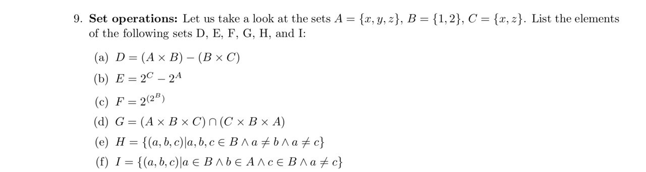 Set operations: Let us take a look at the sets | Chegg.com