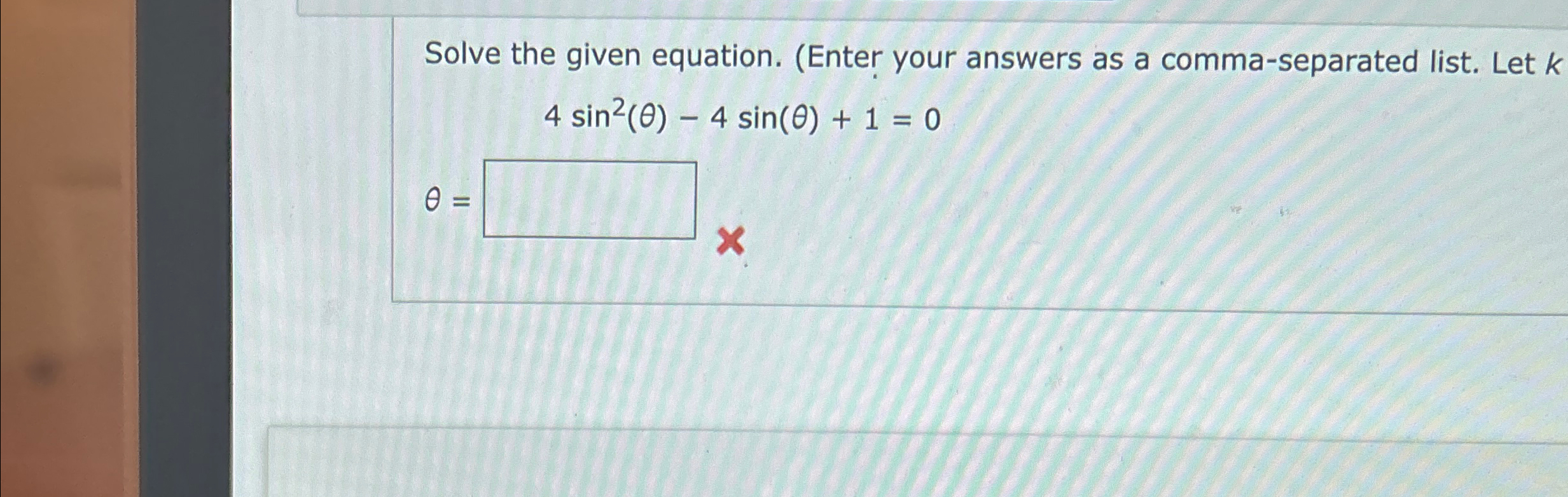 Solved Solve the given equation. (Enter your answers as a | Chegg.com