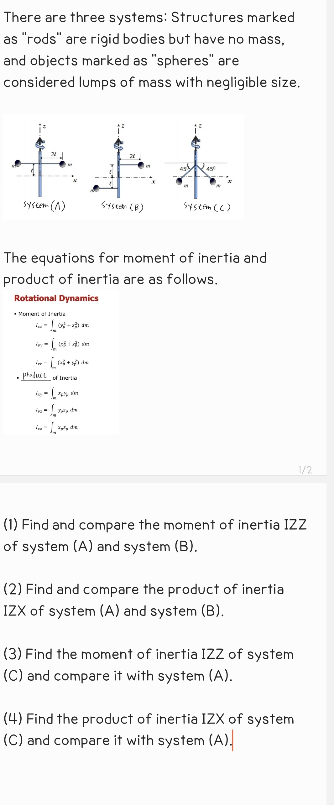 Solved There is a system diagram attached to the problem, so | Chegg.com