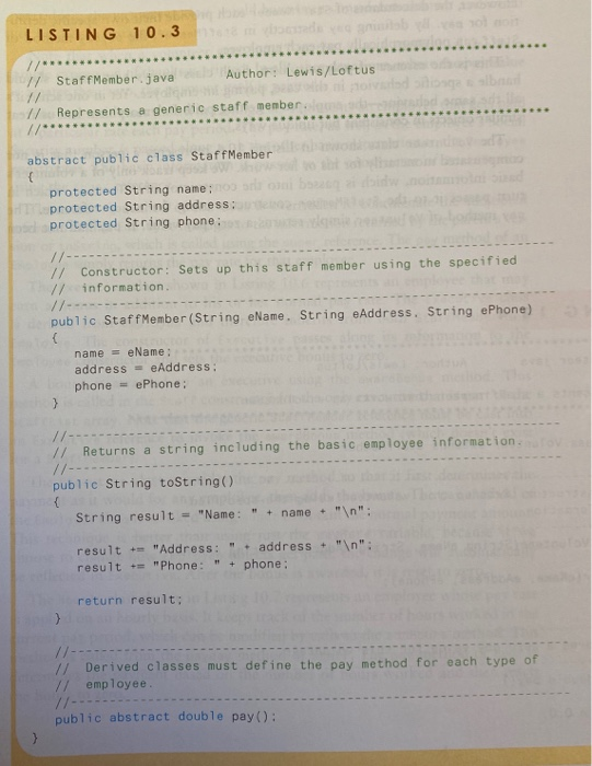Solved 1. Inheritance and Polymorphism Chapter 9 and 10 | Chegg.com