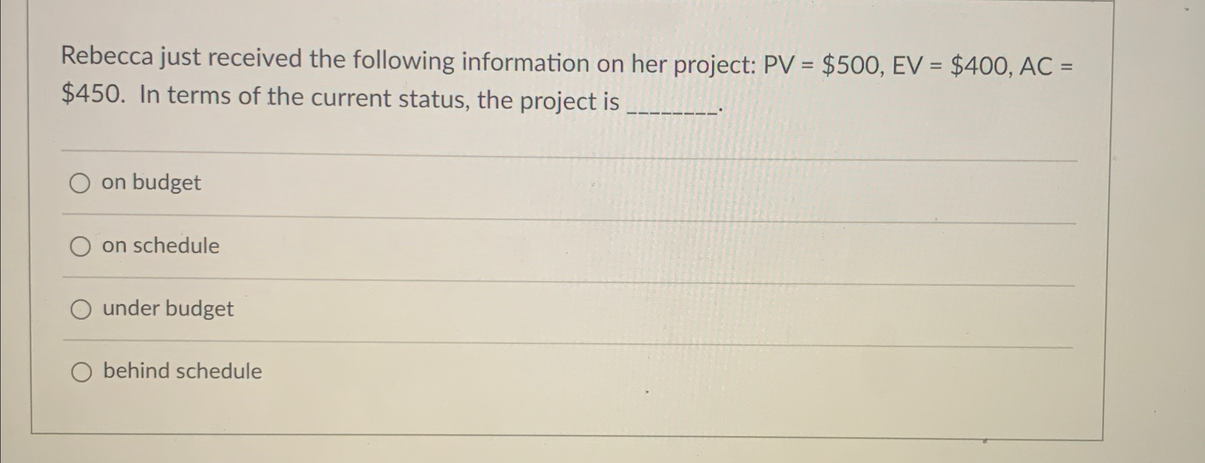 Solved Rebecca just received the following information on | Chegg.com