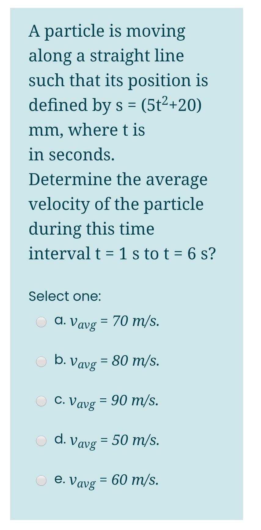 Solved A particle is moving along a straight line such that | Chegg.com