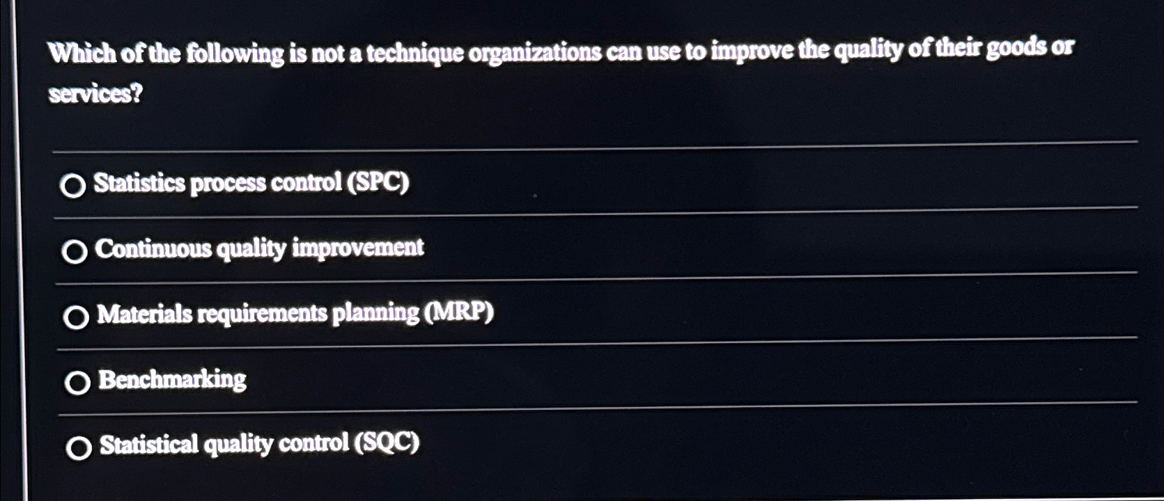 Solved Which of the following is not a technique | Chegg.com