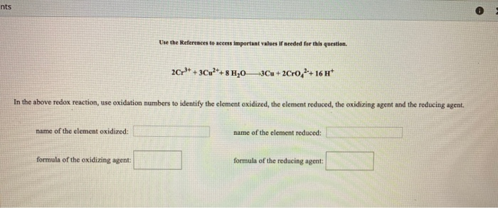 Solved ints 2C++* +3Cu?++8H, 0 3Cu + 2C+0,2+16+ In the above | Chegg.com