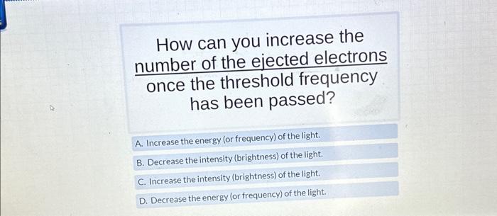 Solved How can you increase the number of the ejected | Chegg.com