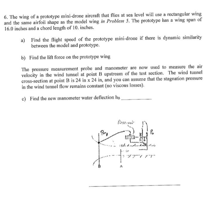 Solved The wing of a prototype mini-drone aircraft that | Chegg.com