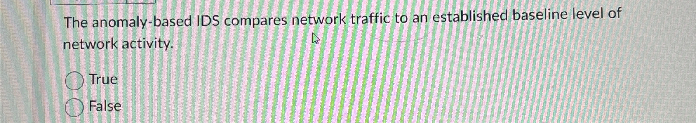 Solved The anomaly-based IDS compares network traffic to an | Chegg.com
