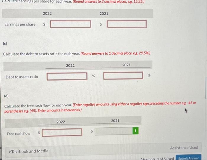 Solved (a) Calculate the current ratio for each year. (Round | Chegg.com