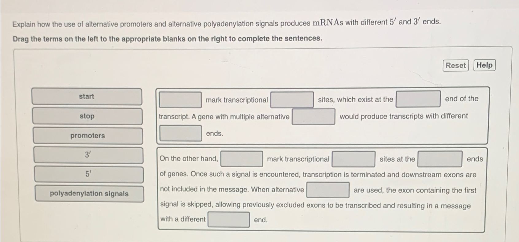 Solved Explain how the use of alternative promoters and | Chegg.com