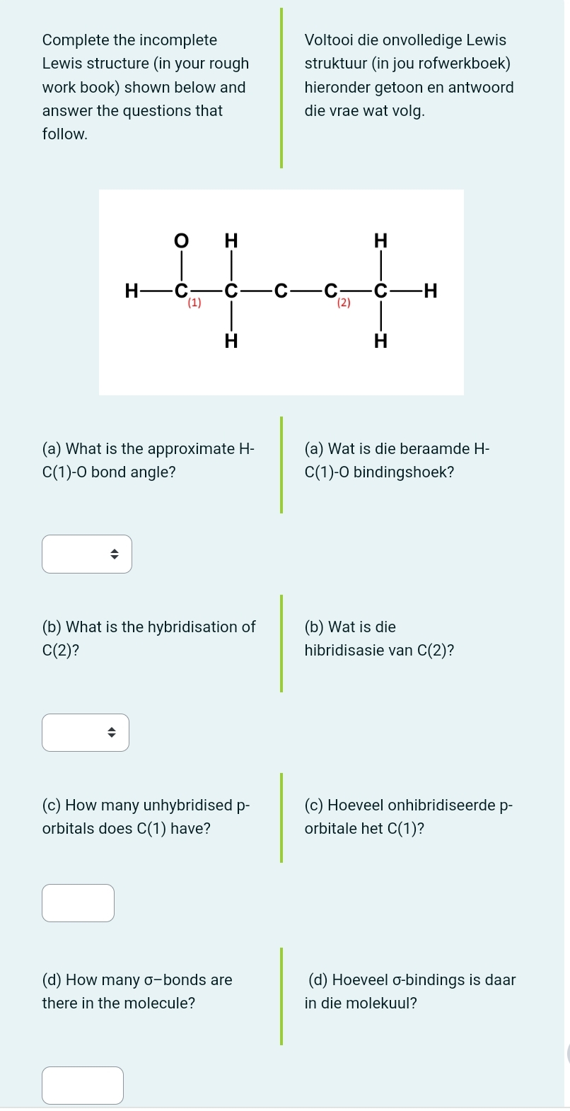 Solved Complete the incomplete Lewis structure (in your | Chegg.com