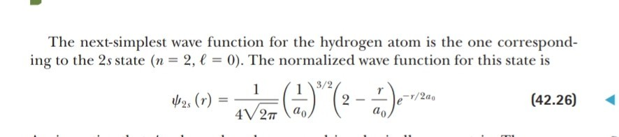 Solved The next-simplest wave function for the hydrogen atom | Chegg.com