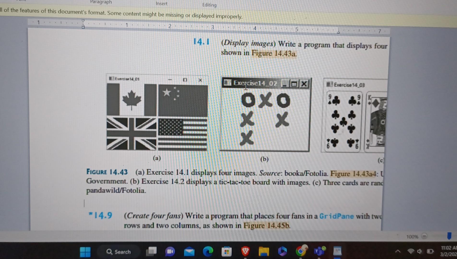14. I (Display images) Write a program that displays | Chegg.com