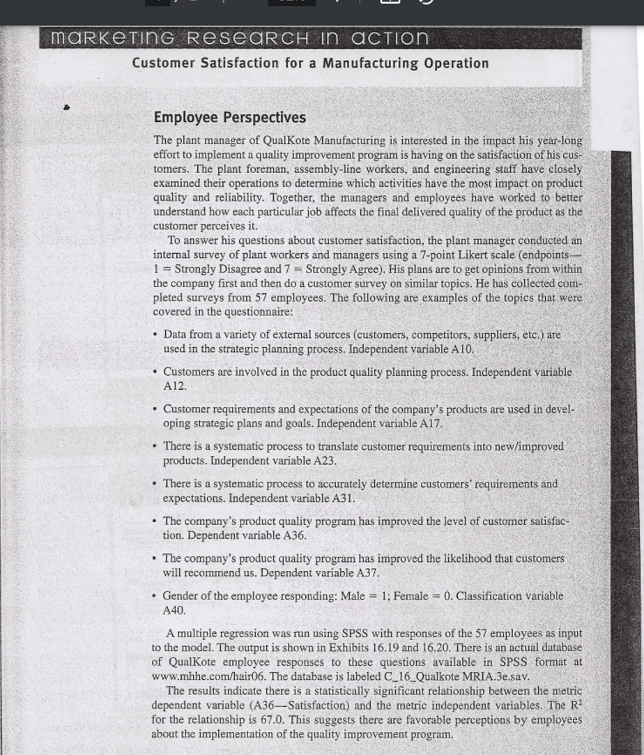 Solved 1. ﻿Perform a regression analysis using A36 – | Chegg.com