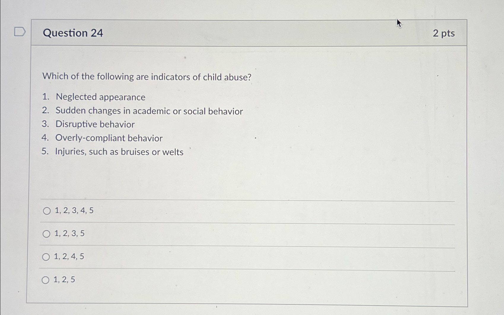 Solved Question 242ptsWhich of the following are indicators | Chegg.com