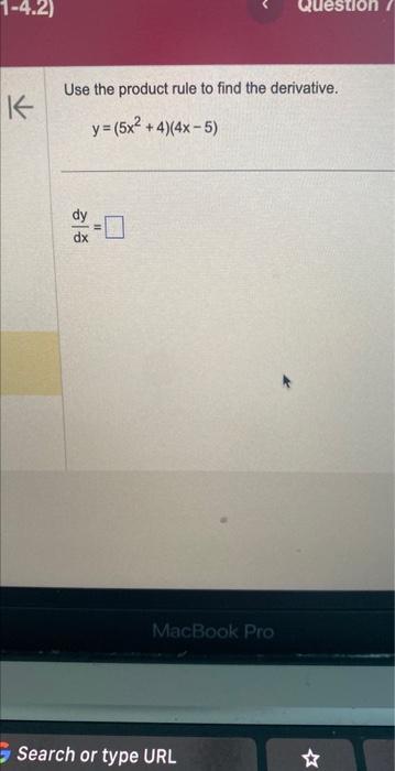 Solved Use the product rule to find the derivative. | Chegg.com