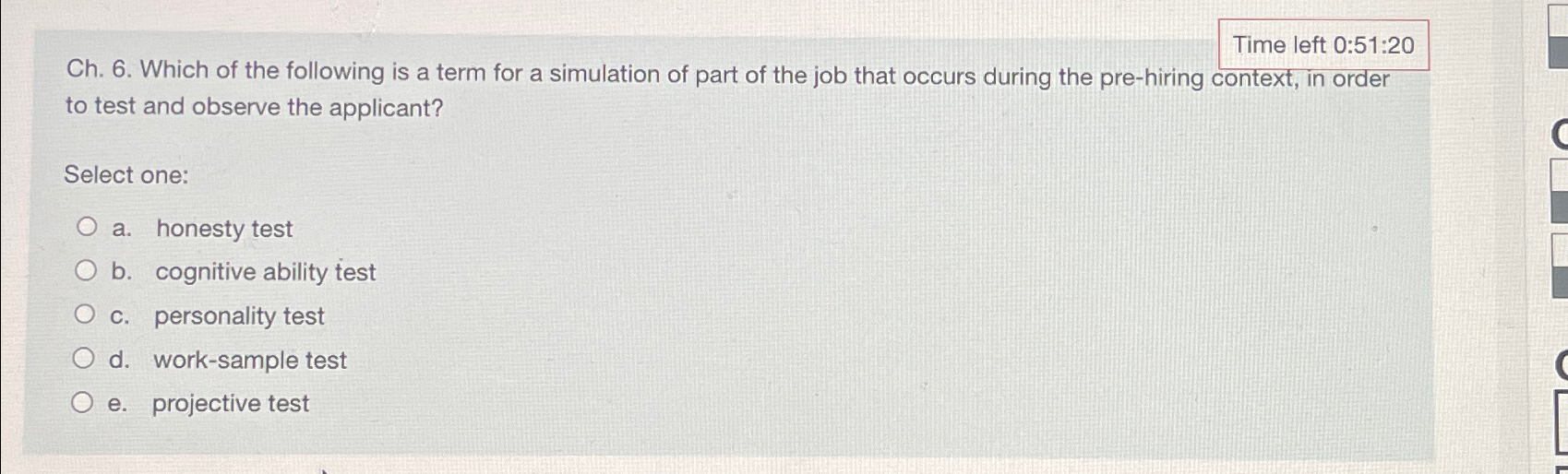 Solved Time left 0:51:20Ch. 6. ﻿Which of the following is a | Chegg.com