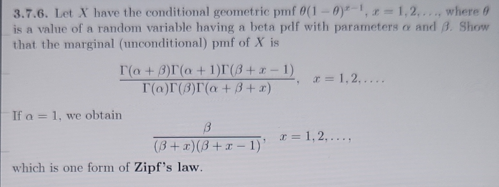 Solved 3.7.6. ﻿Let x ﻿have the conditional geometric pmf | Chegg.com