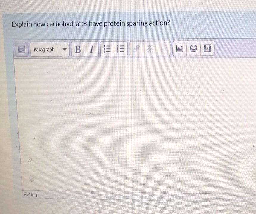 Solved Explain how carbohydrates have protein sparing | Chegg.com