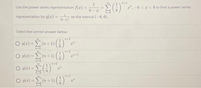 Solved Use the power series representation | Chegg.com