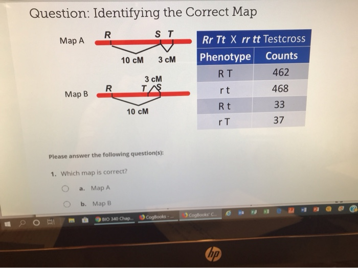 Solved Question: Identifying the Correct Map R ST Мар А Rr | Chegg.com
