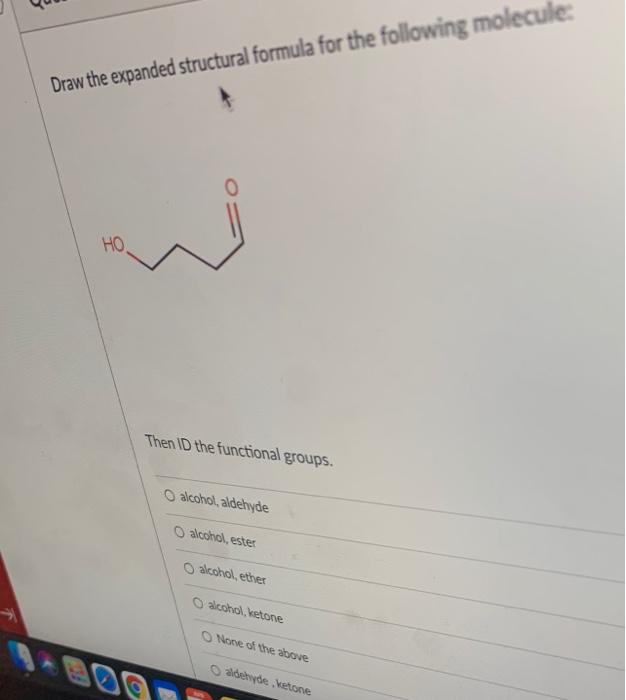 Solved Draw the expanded structural formula for the | Chegg.com
