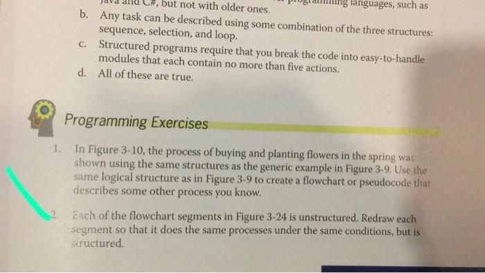 Question 1 E2 P 119 Each Of The Flowchart Segments 