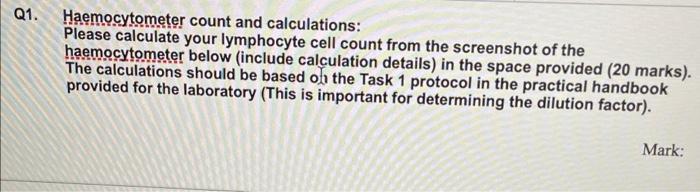 Solved 2: Determine the % cell viability Viable cells (%)= | Chegg.com
