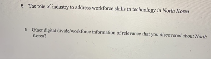 Solved 5. The role of industry to address workforce skills | Chegg.com