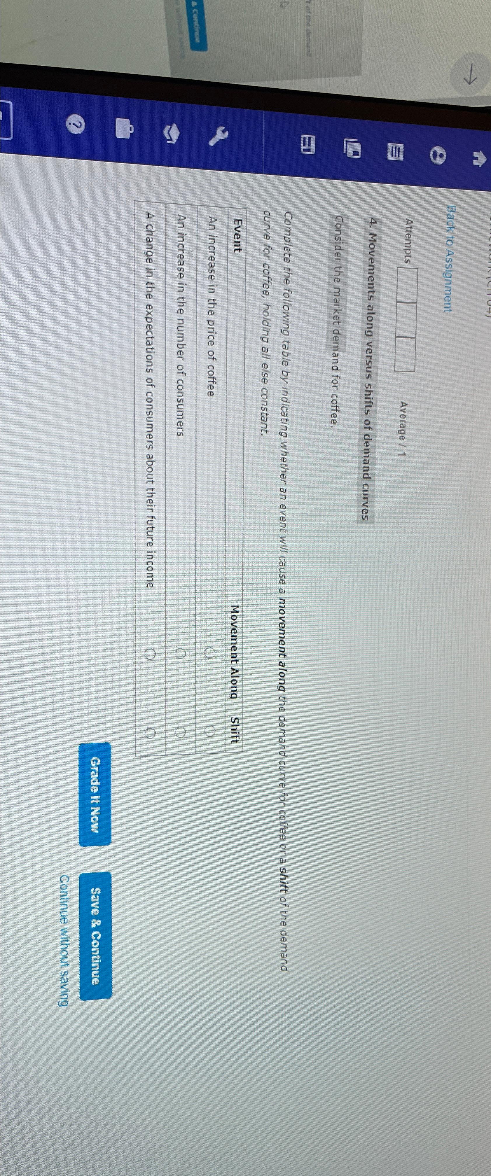 Solved Back to AssignmentAttempts Average / 14. ﻿Movements | Chegg.com