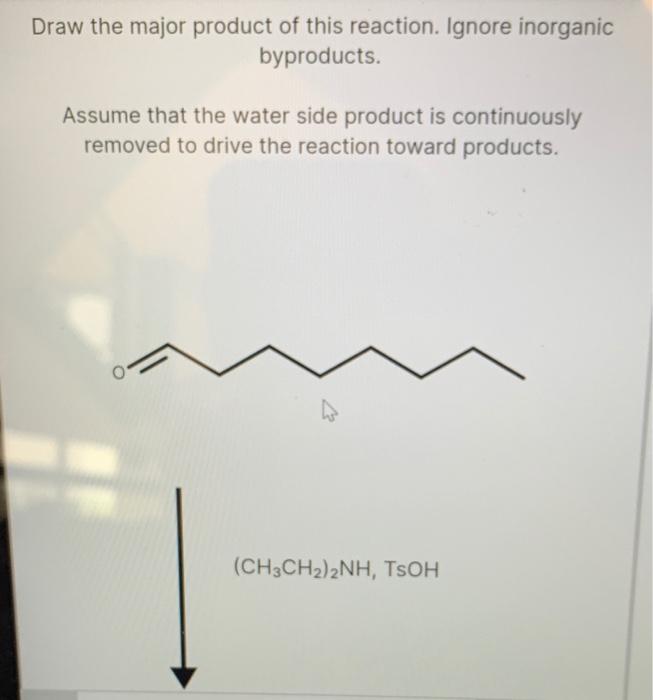 Solved Draw the major product of this reaction. Ignore | Chegg.com