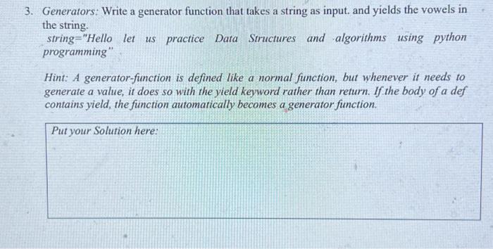 Solved COP 3410-001: Data Stre Alerthm Anlys Python Python | Chegg.com