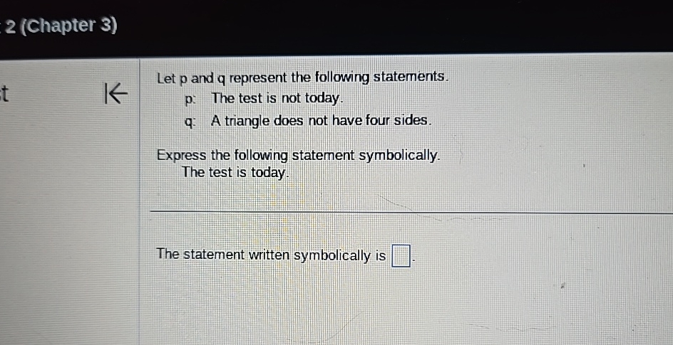 Solved 2 (Chapter 3)Let p ﻿and q ﻿represent the following | Chegg.com