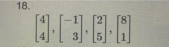 Solved Determine by inspection whether the vectors in | Chegg.com