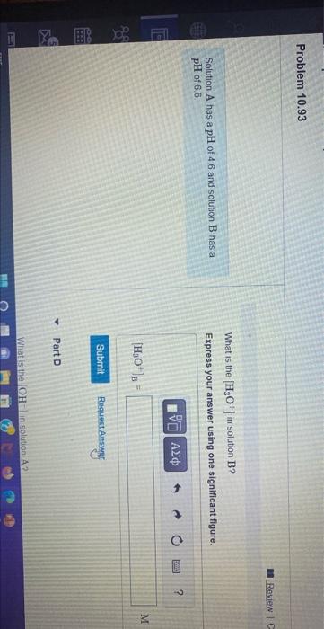 Solved What is the {H3O+}in solution A2 ? Solution A has a | Chegg.com