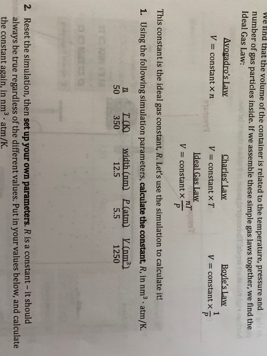 Solved We hnd that the volume of the container is related to | Chegg.com