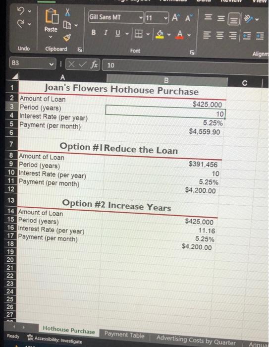 10 9 Create a Data table in the range B: H16 using | Chegg.com