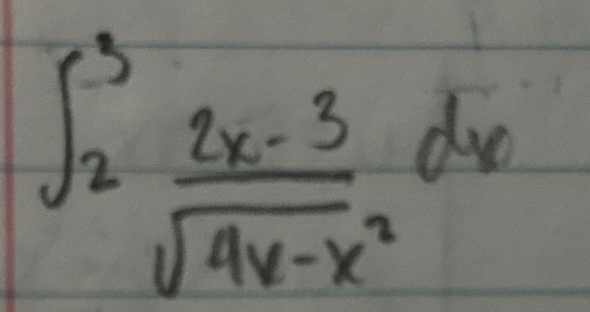 Solved ∫232x-34x-x22dx | Chegg.com