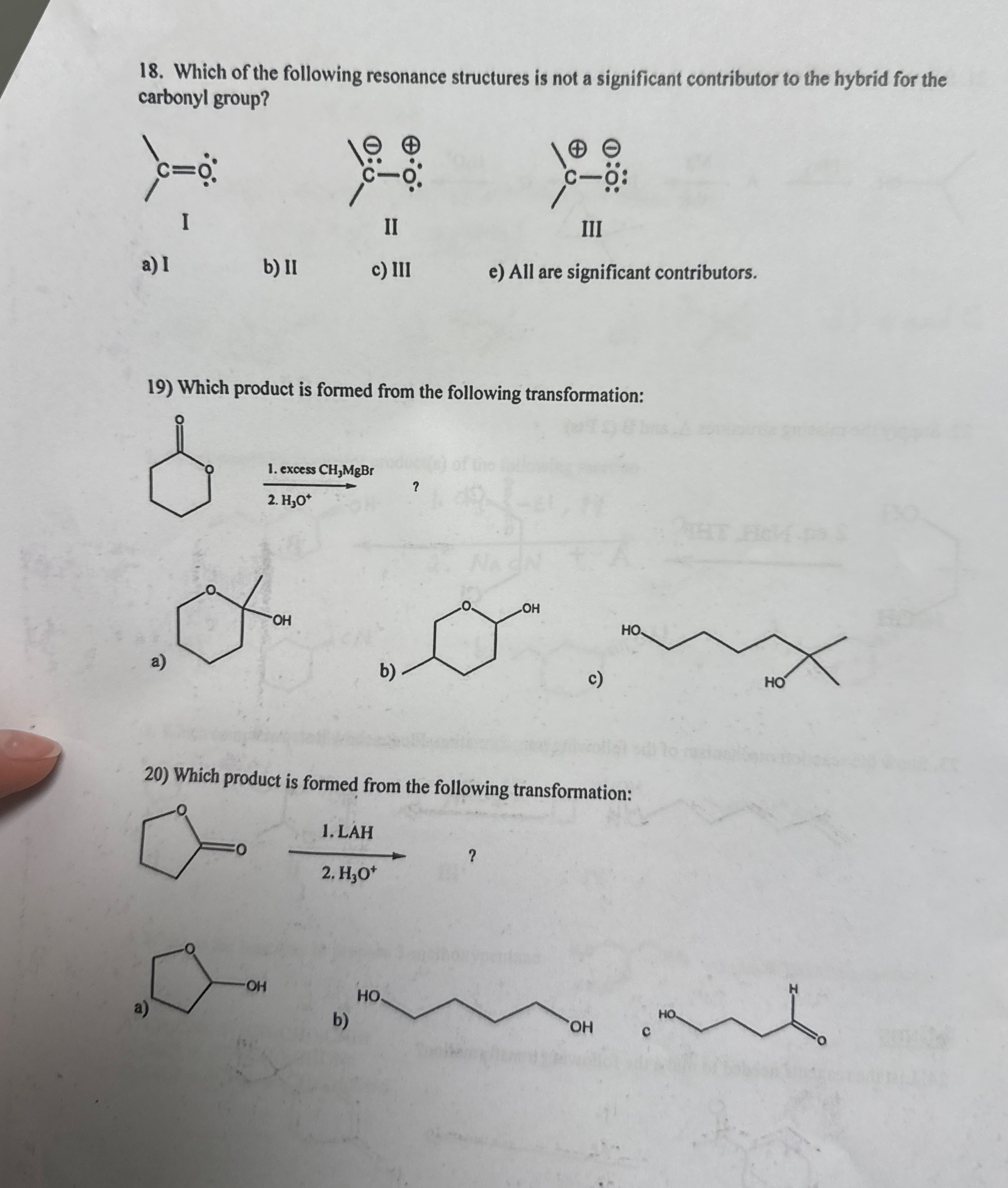 Solved Which of the following resonance structures is not a | Chegg.com