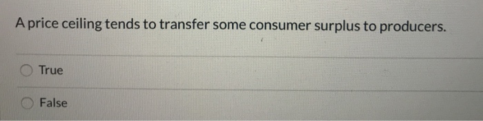 Solved Price ceilings and price floors _ _social surplus. o | Chegg.com